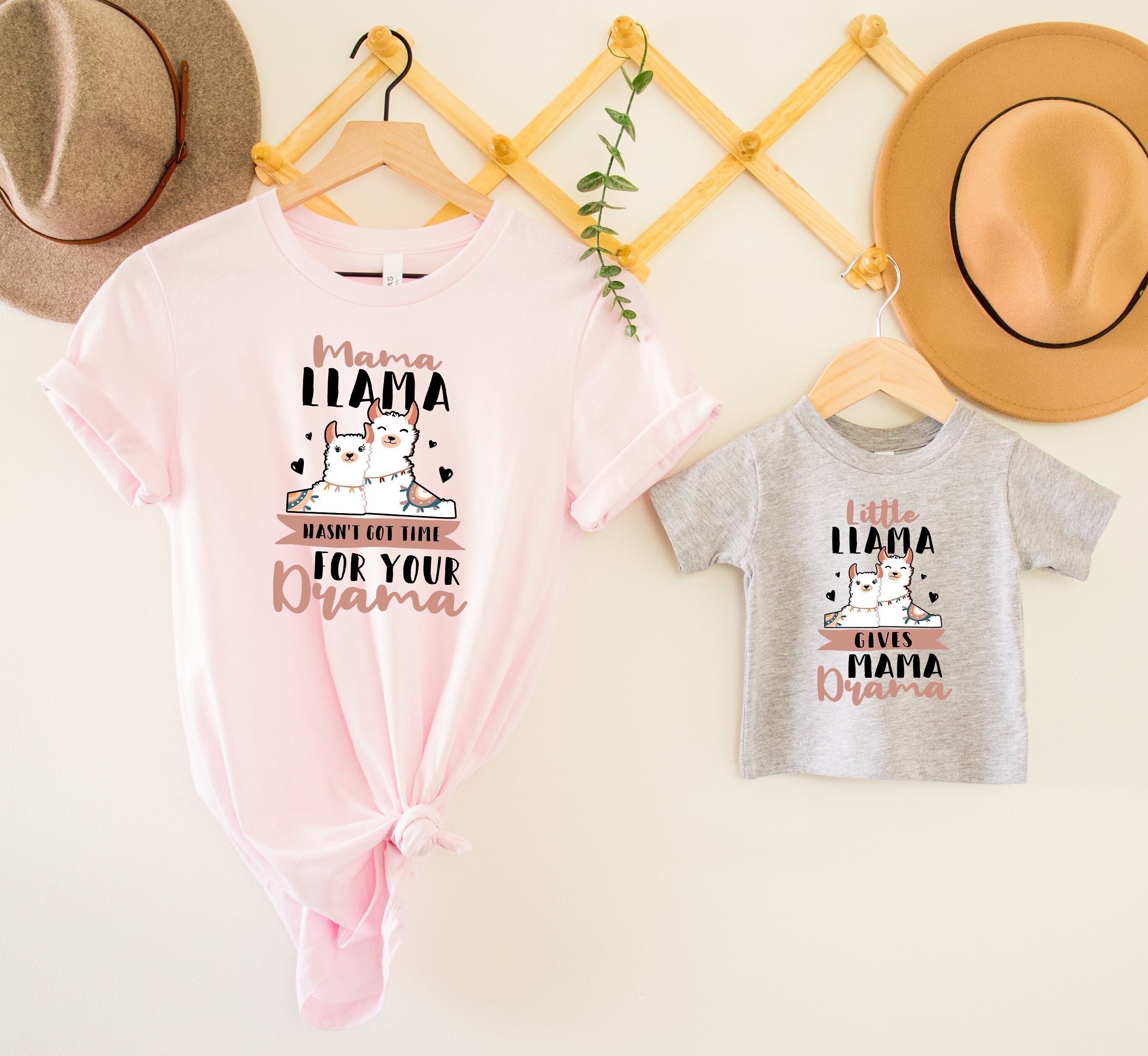 Mama Llama Drama Llama Shirts Mommy and Me Shirts Llama - Etsy