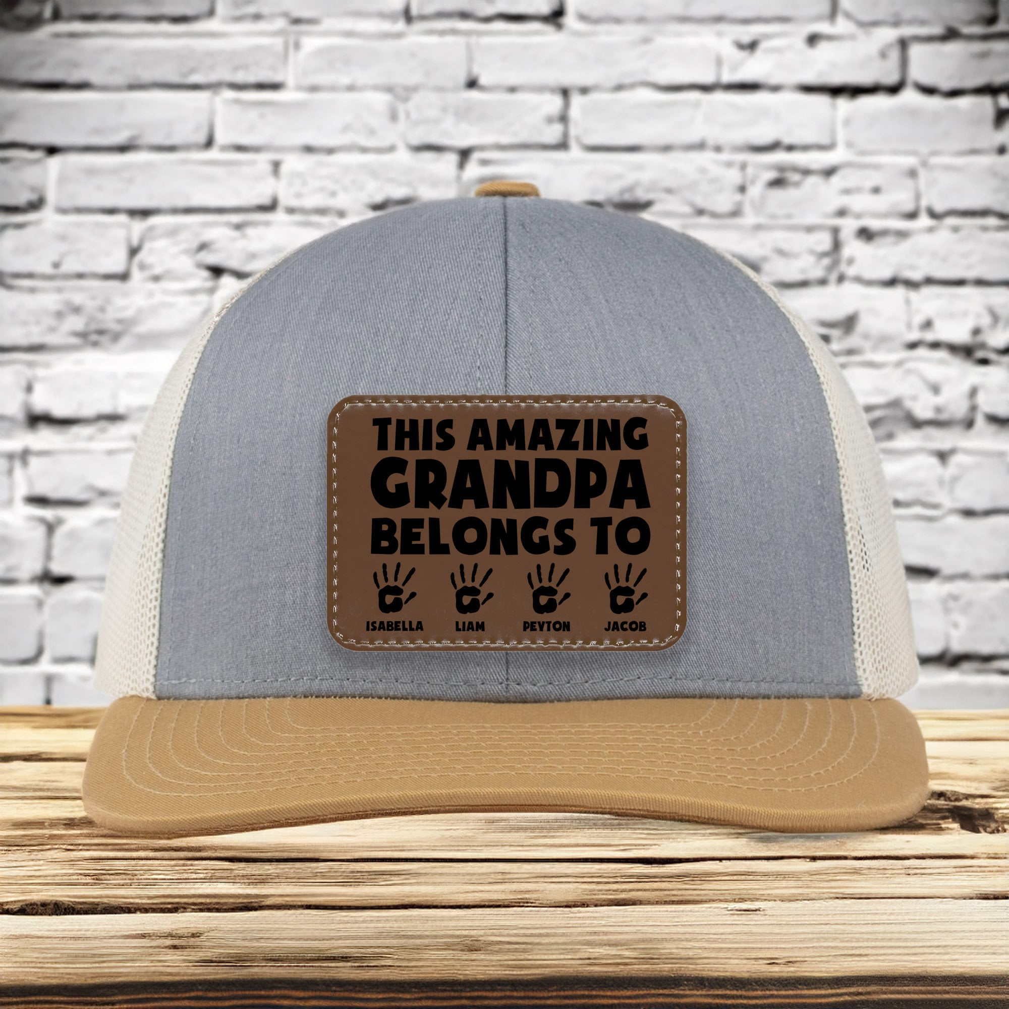 Personalized Grandpa Hat, Grandpa Hat With Grandkids Names ...