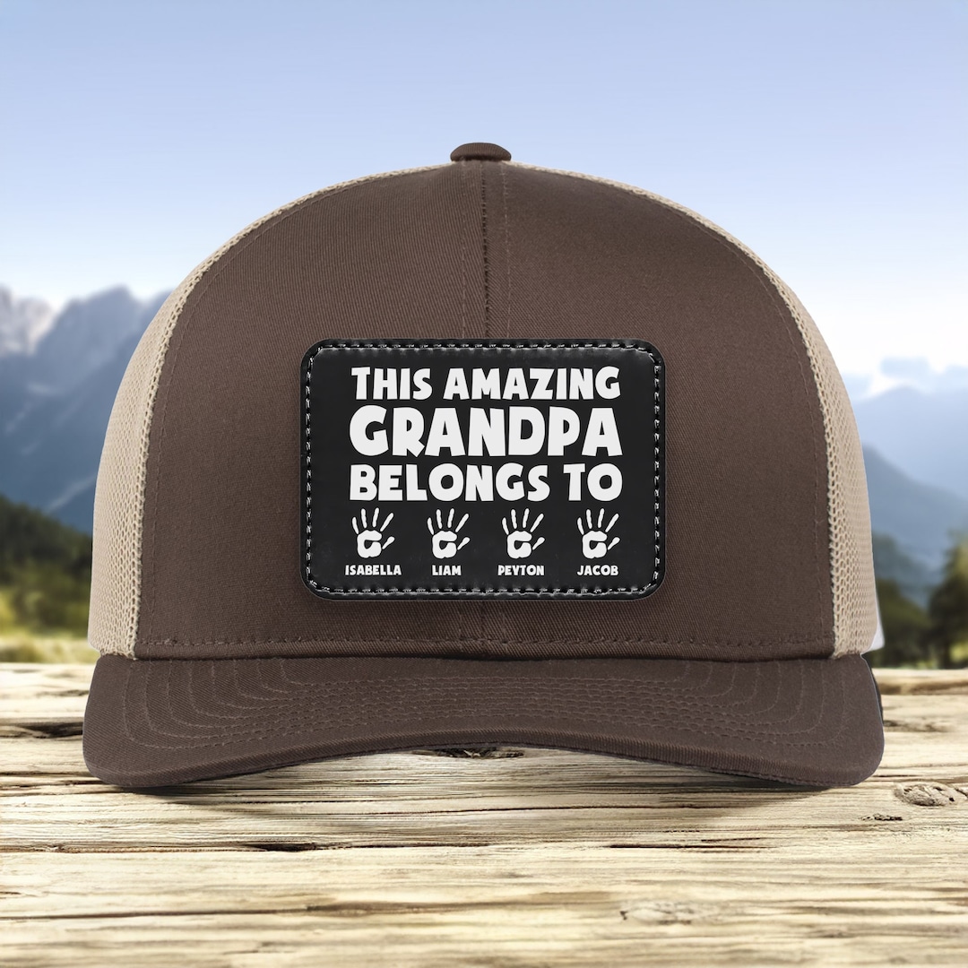 Personalized Grandpa Hat, Grandpa Hat With Grandkids Names ...