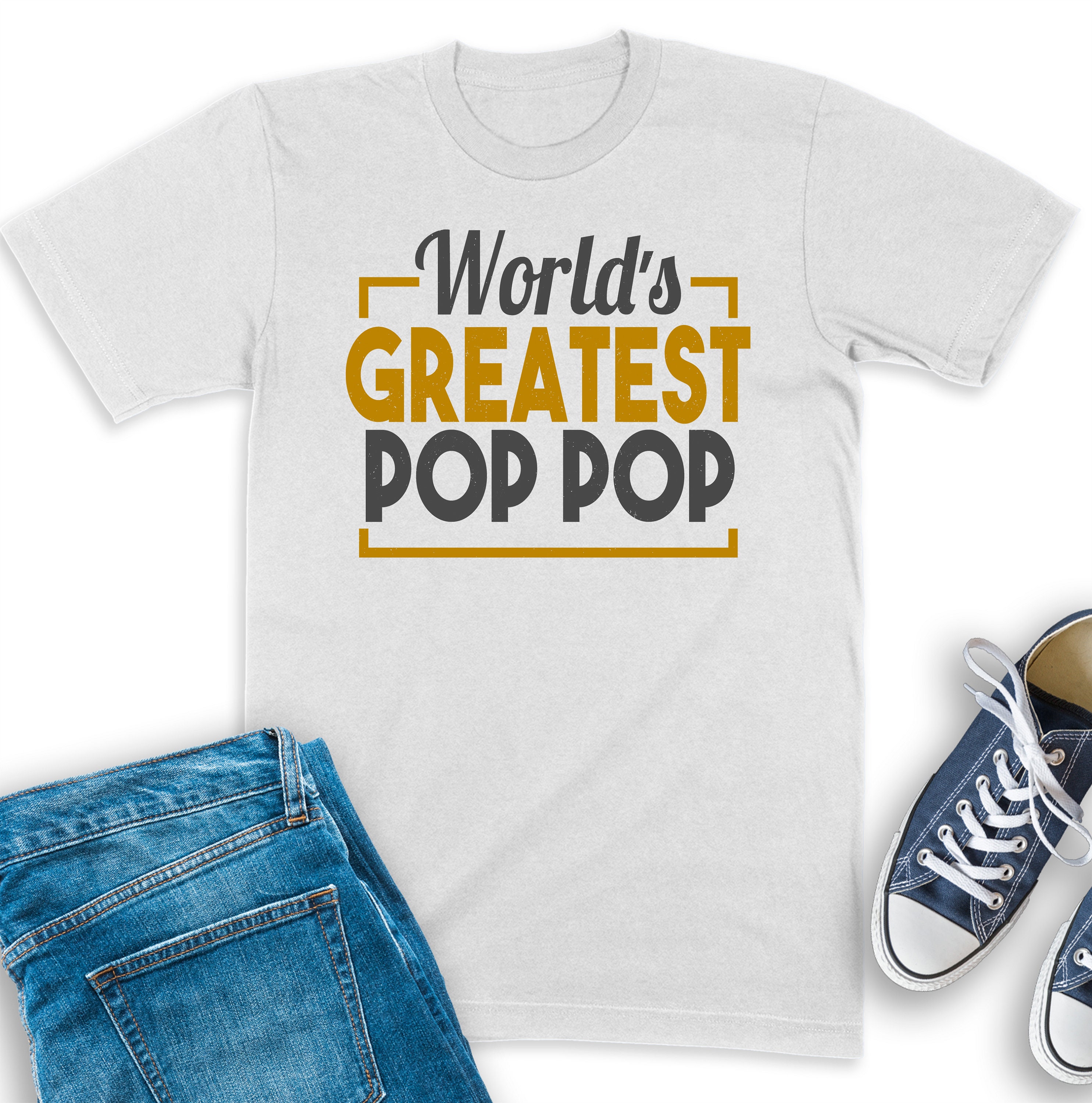 Pop Pop Shirt World's Greatest Pop Pop Best Grandpa - Etsy