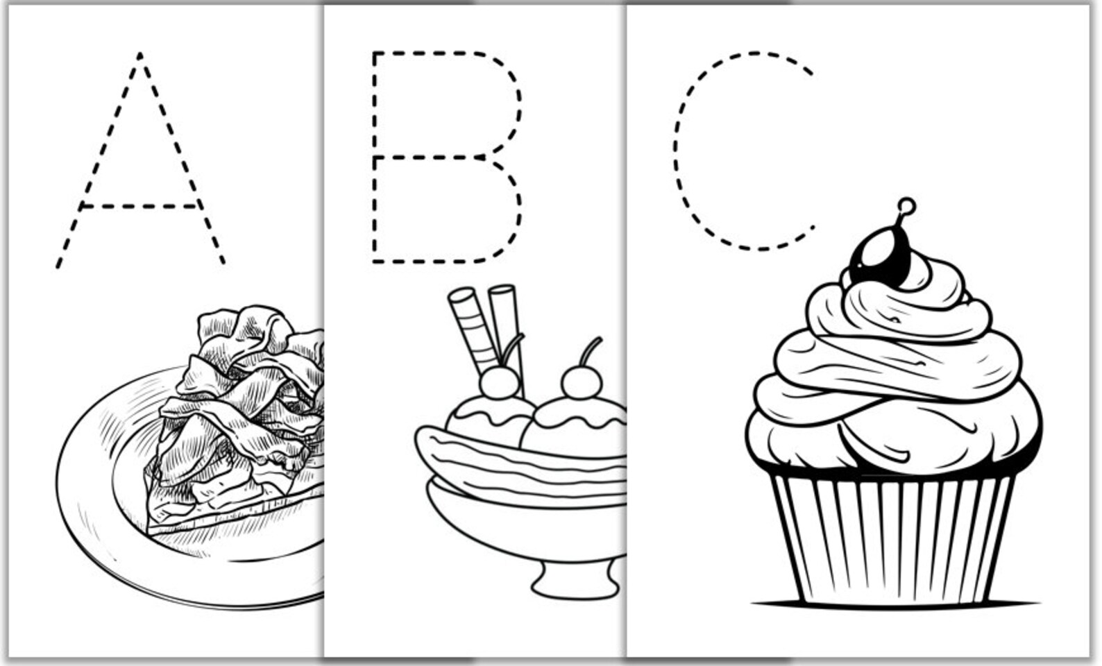 Printable Sweet Treat Themed Alphabet Colouring Booklet | Digital ...