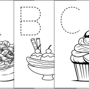 Printable Sweet Treat Themed Alphabet Colouring Booklet | Digital ...