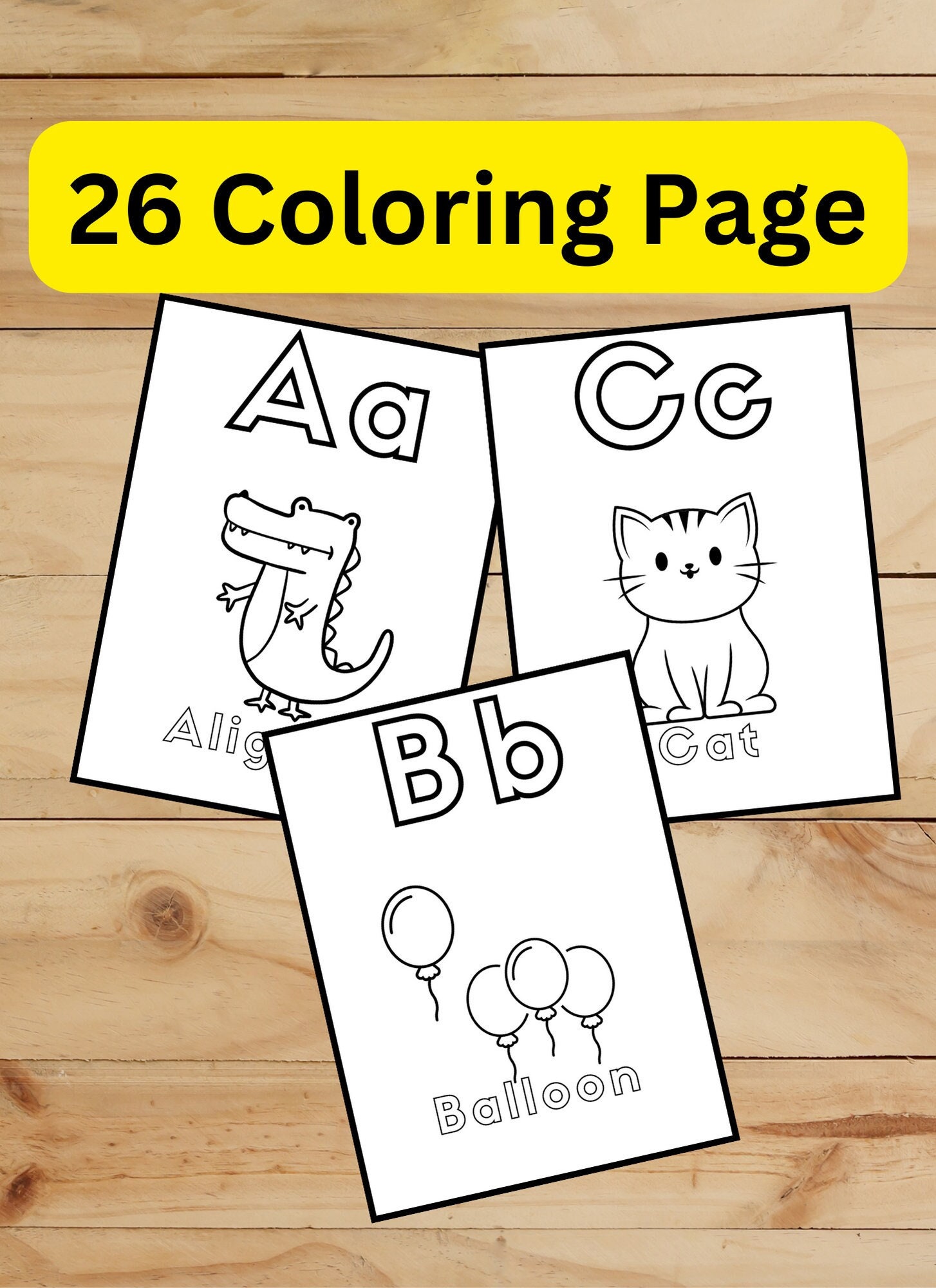 Printable Alphabet Coloring Pages Kids ABC Coloring Alphabet - Etsy