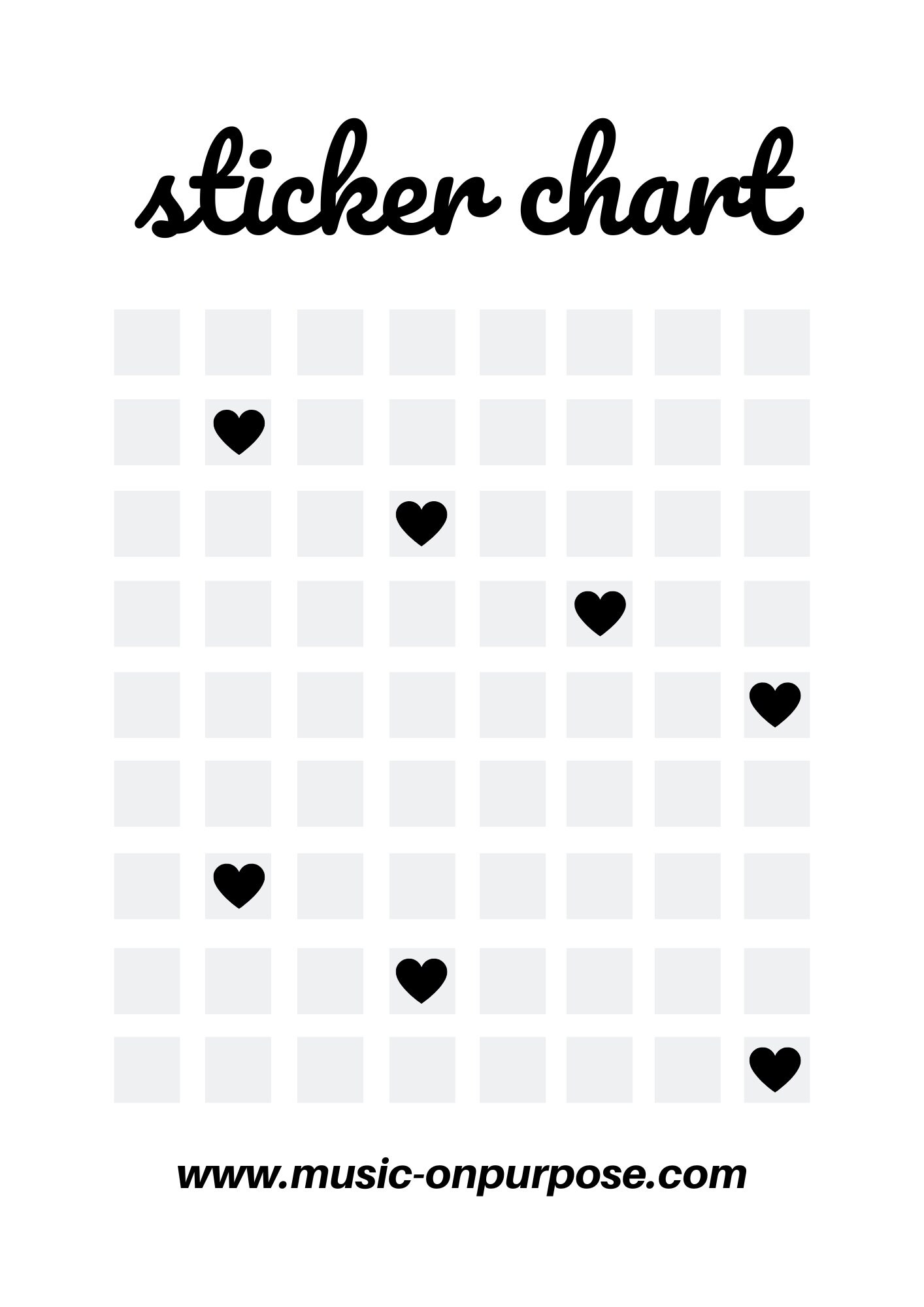 Music Practice Sticker Chart Digital Download Music Teaching Materials ...