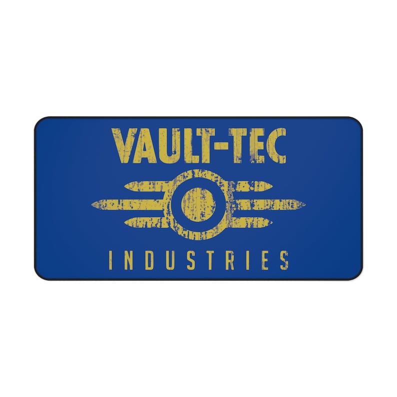 Fallout Inspired Blue Vault-tec Desk Mat - Etsy