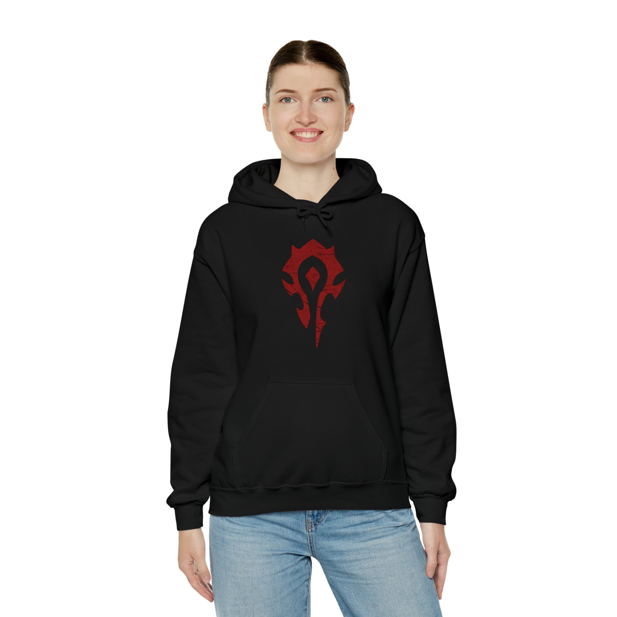 Warcraft Inspired horde Black Hoodie - Etsy