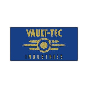 Fallout Inspired Blue Vault-tec Desk Mat - Etsy