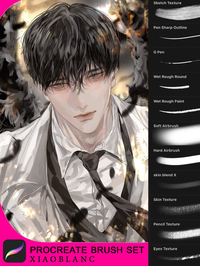 29 Procreate Brushes Set Manhwa Manga Sketch Paint Color Texture by ...