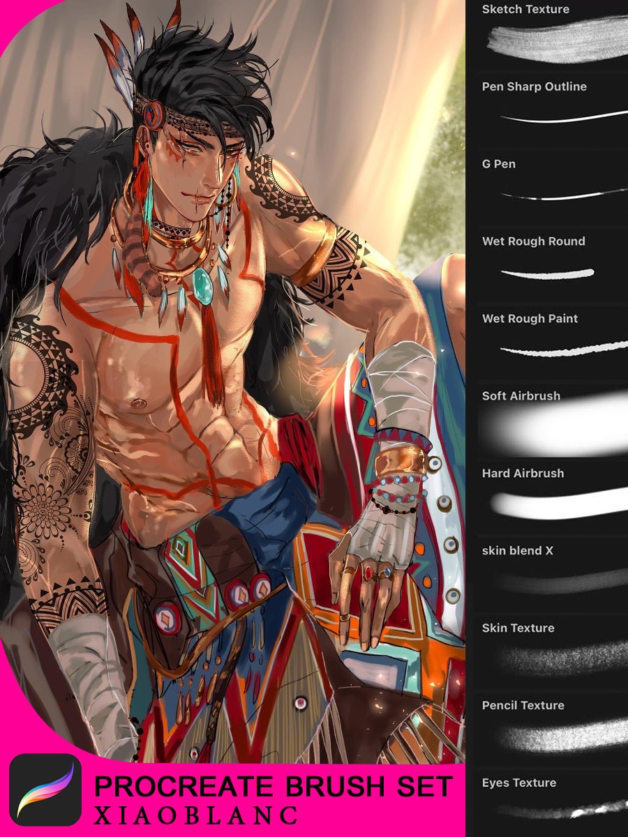 29 Procreate Brushes Set Manhwa Manga Sketch Paint Color Texture by ...