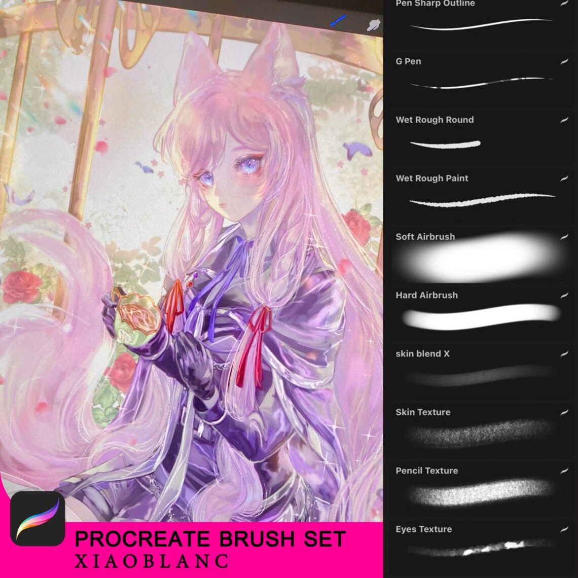 29 Procreate Brushes Set Manhwa Manga Sketch Paint Color Texture by ...