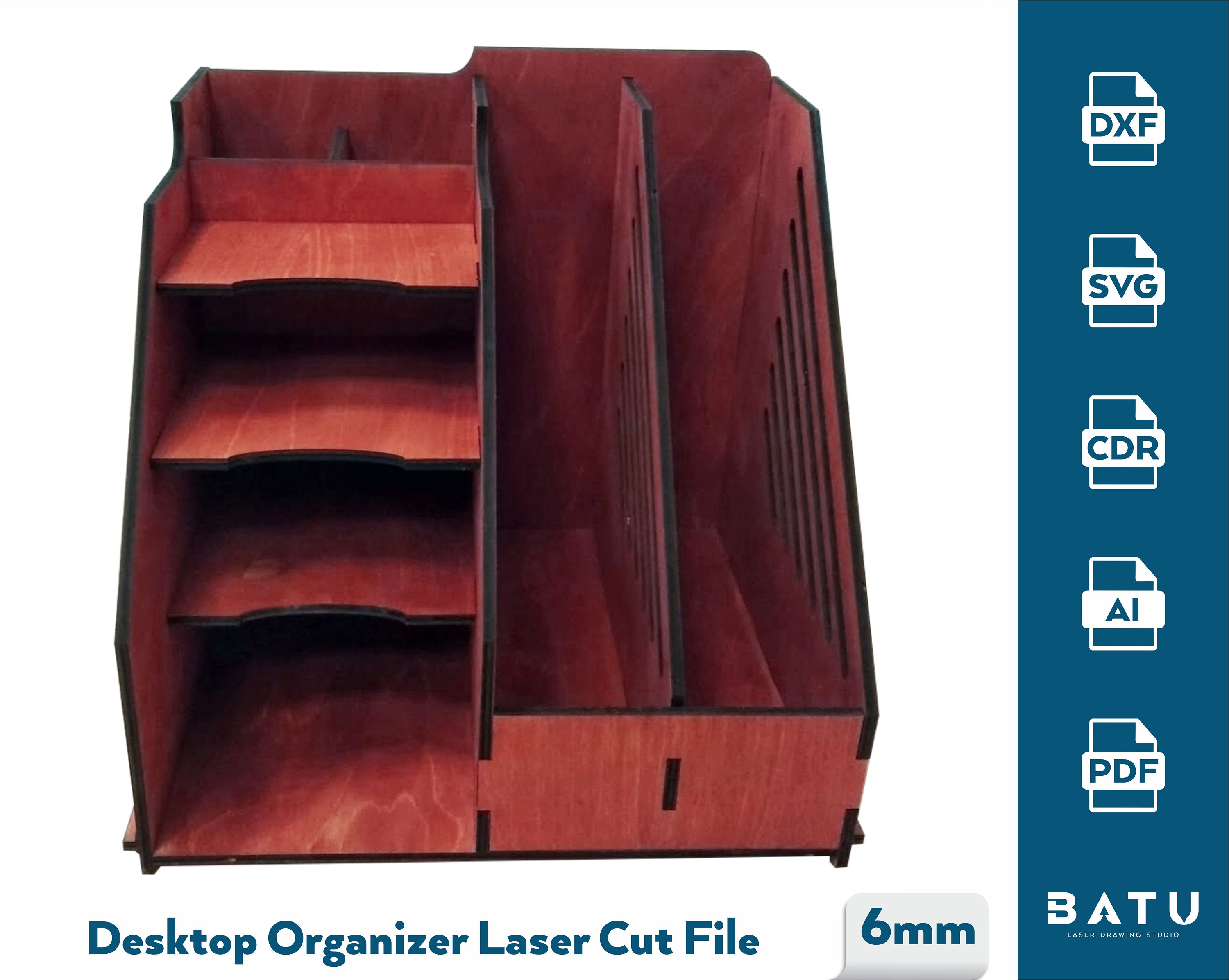 Laser Cut Organizer Svg File Glowforge Organizer Svg Organizer Storage ...