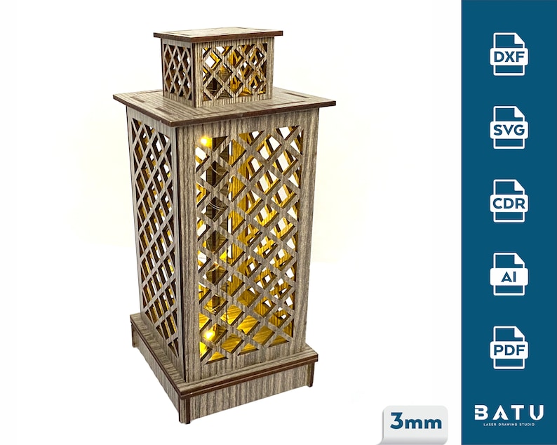 Night Light Laser Cut Files Cnc Router Plans DXF SVG CDR Lamp - Etsy