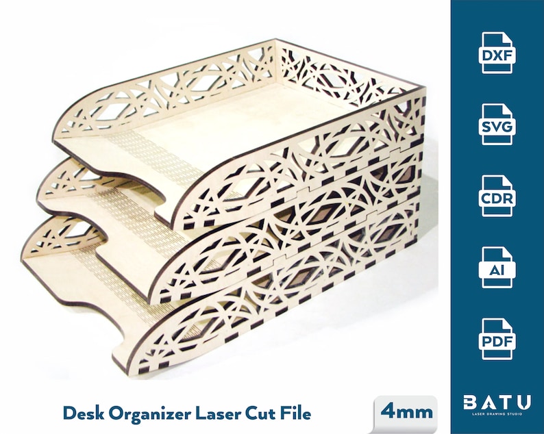 Laser Cut Organizer Svg File Glowforge Organizer Svg Organizer - Etsy