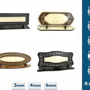 Office Name Plate Stand SVG Digital Files - Recognition Laser Files ...