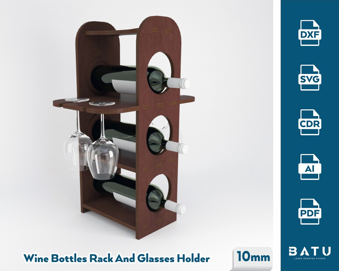 Laser Cut Tabletop Wine Rack, Christmas Gift, Wine Holder, Wine ...