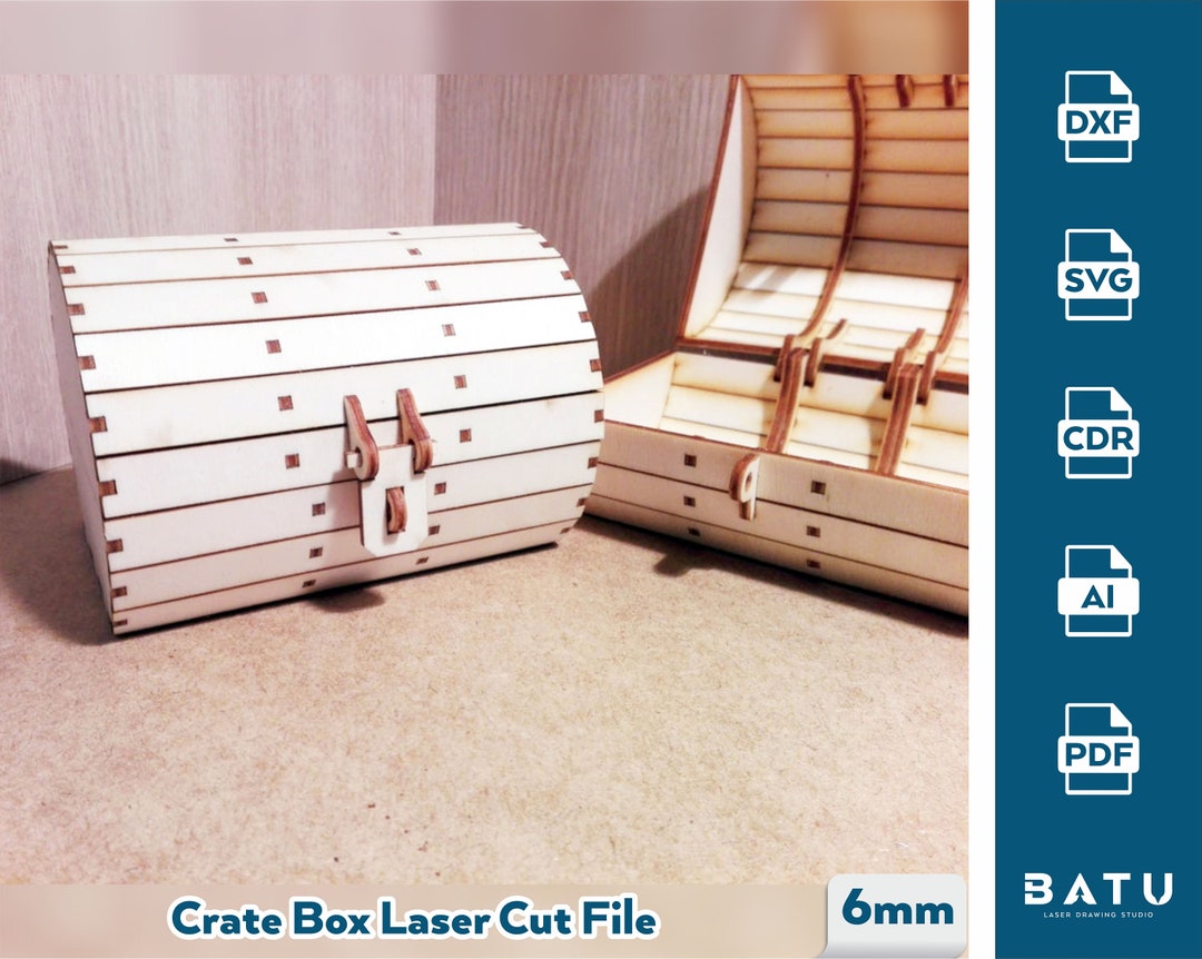 Laser Cut Create Box Files, Laser Cut Wooden Box, Vector Files for Wood ...