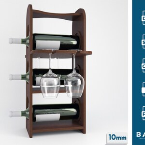 Laser Cut Tabletop Wine Rack, Christmas Gift, Wine Holder, Wine ...