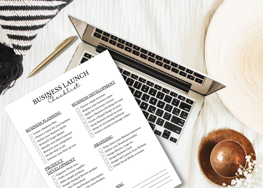 Business Launch Checklist, New Business Checklist, Store Launch ...