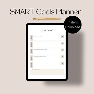 SMART Goals Worksheet, Goal Setting Worksheet, 2023 Goals, Printable ...