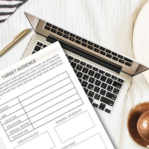 Printable Target Audience Worksheet, Customer Persona, Market Planner ...