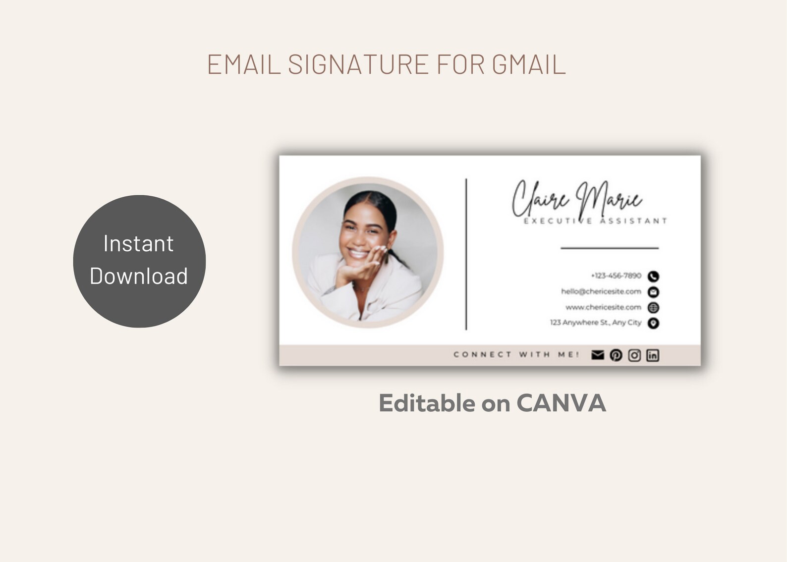 Email Signature for Gmail Notary Email Signature Clickable - Etsy