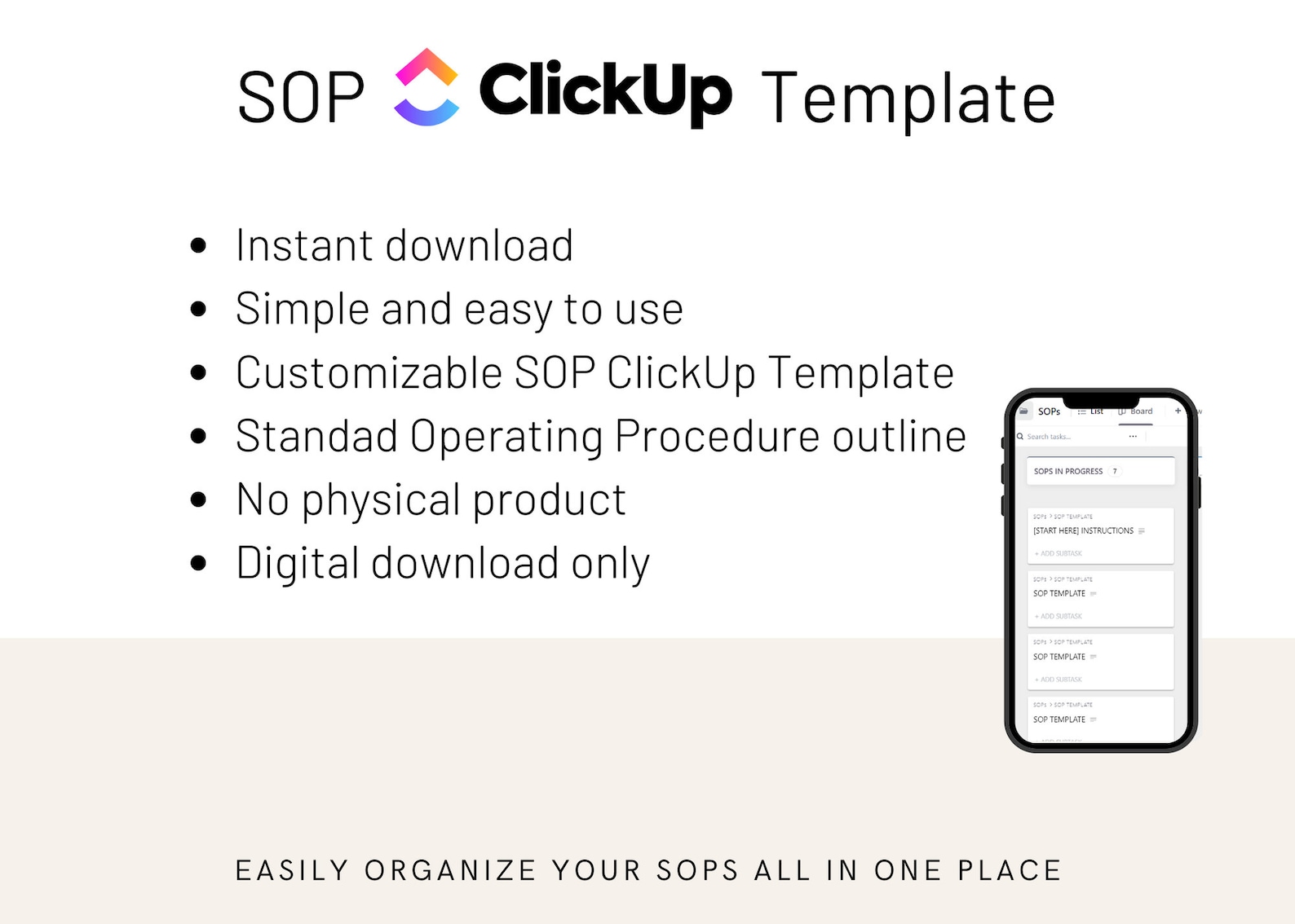 Standard Operating Procedure Template Business SOP Document Editable ...