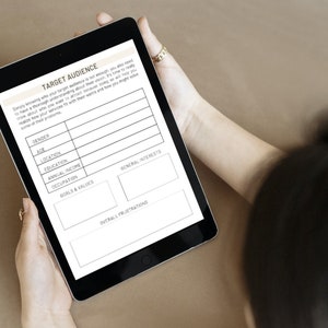 Printable Target Audience Worksheet, Customer Persona, Market Planner ...