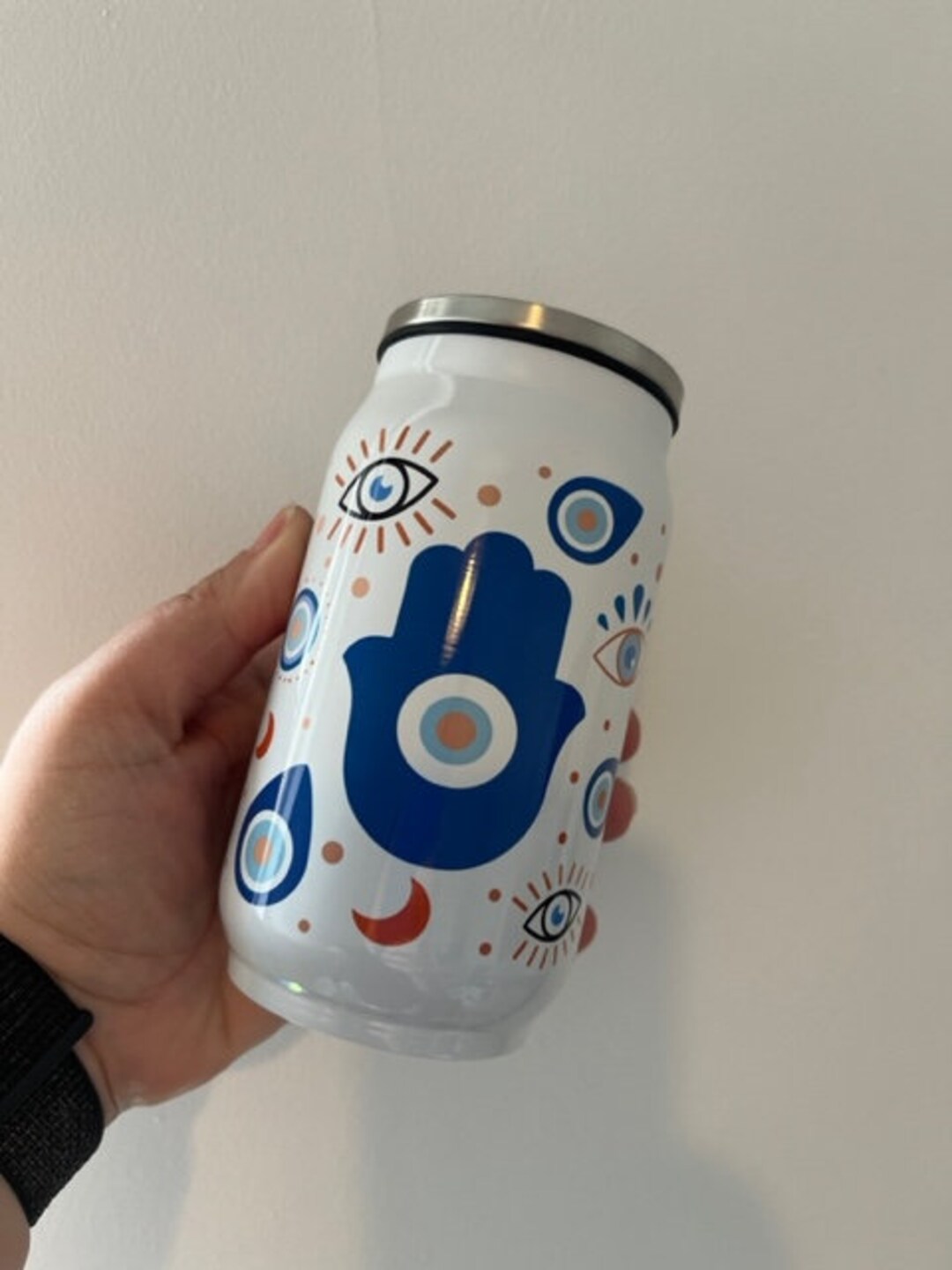 Evil Eye Glass Coke Can Style Cup Evil Eye Iced Coffee - Etsy