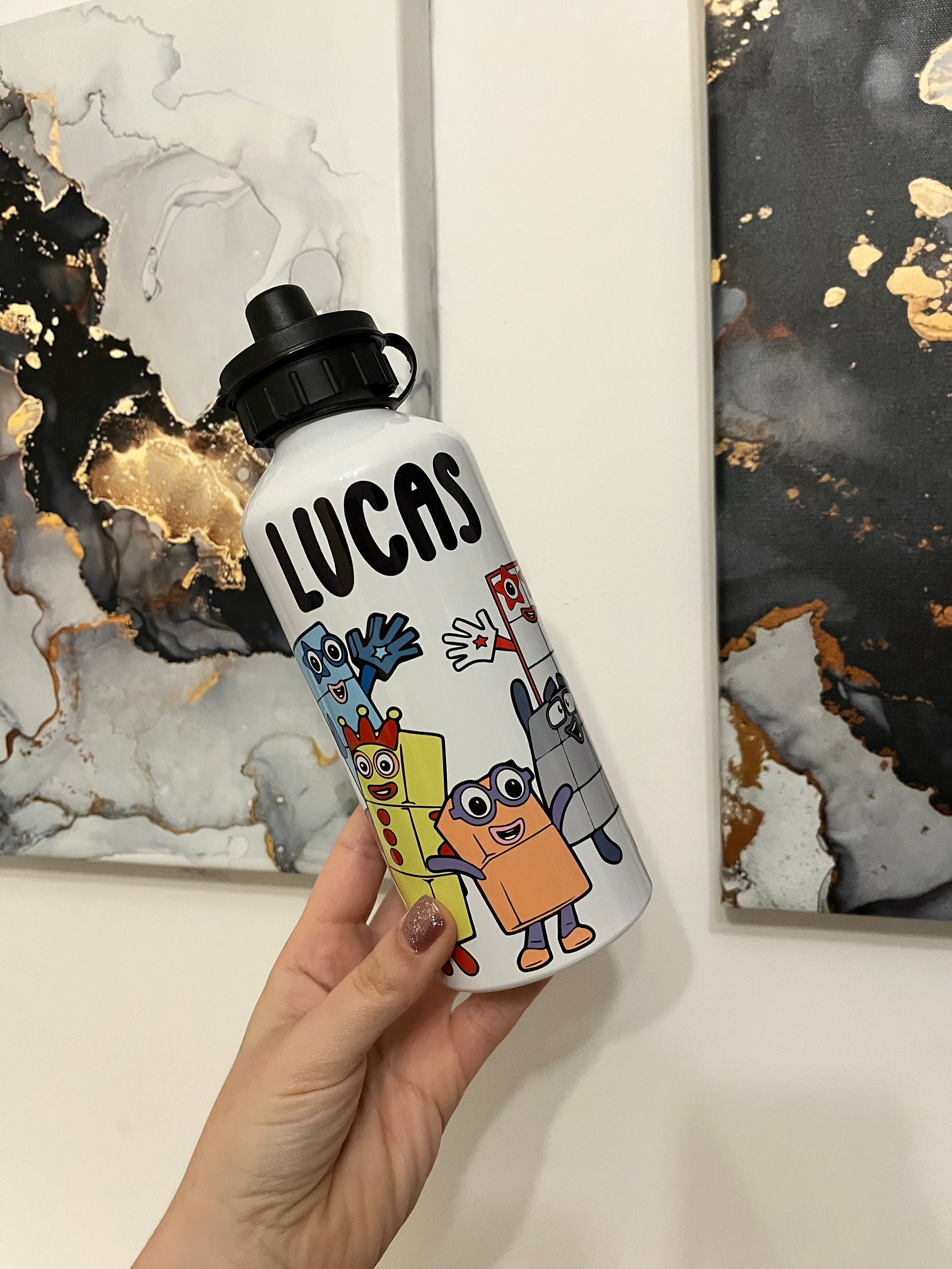 Numberblocks Personalised Childrens Water Bottle - Etsy UK