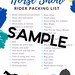 HORSE SHOW Packing Checklist Printable | Equestrian Competition ...