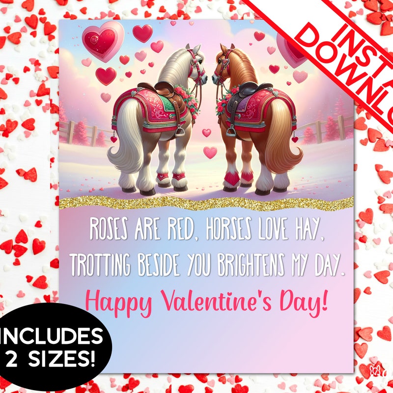 Horse Valentines - Etsy
