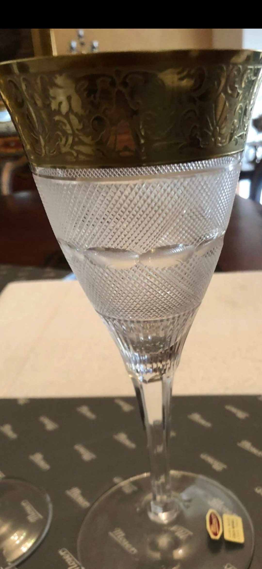 Moser Crystal Wine and Champagne Glasses With 24 Ct Gold Trim - Etsy