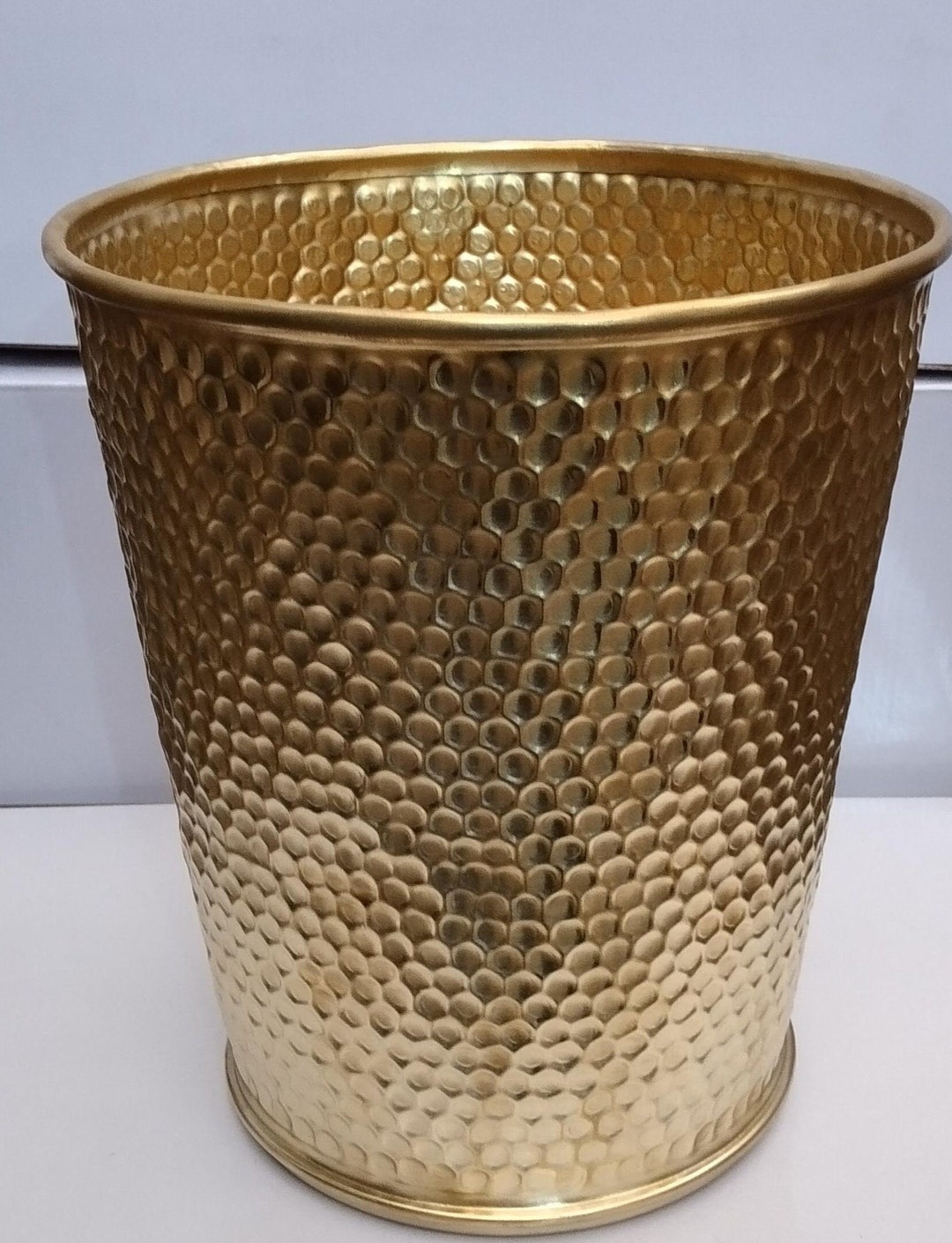 Copper Trash Can for Kitchen and Bathroom Hammered Handmade - Etsy