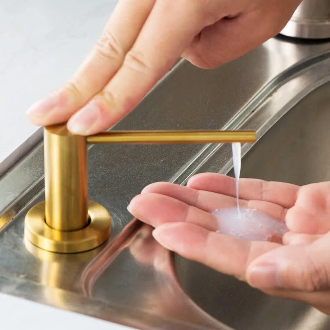 Solid Brass Kitchen Soap Pump ,high-end Soap Dispenser , Stylish and ...