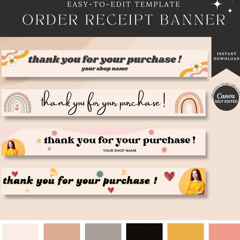 Etsy Receipt Order Banner - Etsy