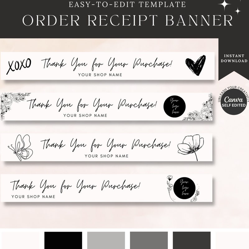 Order Banner Receipt - Etsy