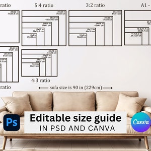 Horizontal Wall Art Size Guide, Size Comparison,poster Frame Size Guide ...