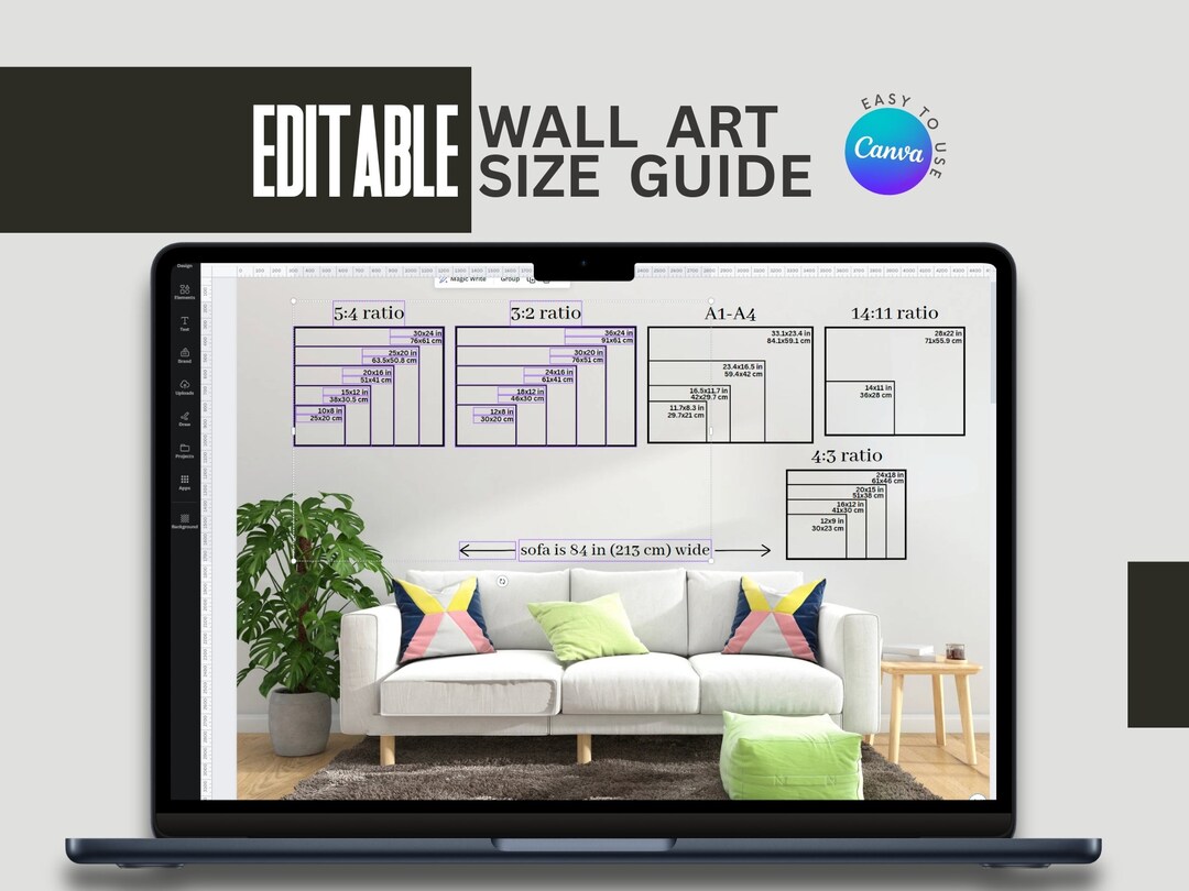Buy Horizontal Wall Art Size Guide, Poster Size Comparison, Frame Size ...