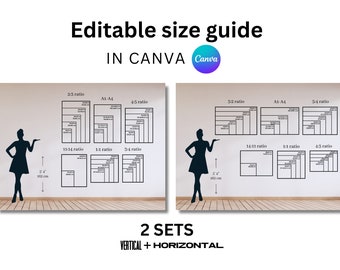 Wall Art Size Guide, Frame Size Guide, Comparison Chart, Poster Size ...