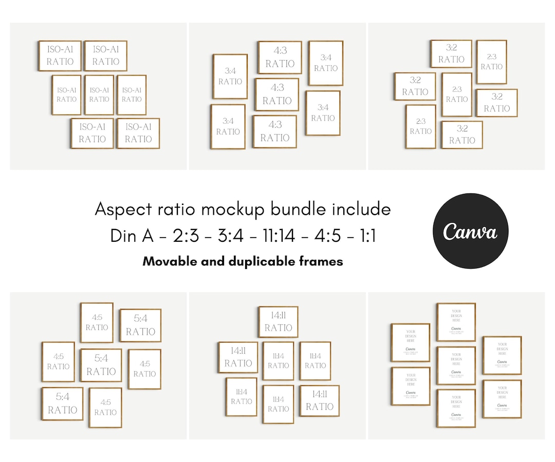 Movable Frame Mockup Kit: Customizable Interior Mockups (canva) - Etsy