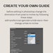 Wall Art Size Guide Template: Canva & Photoshop (PSD) - Etsy