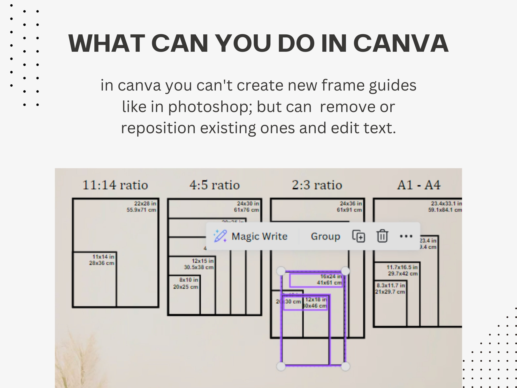 Horizontal Wall Art Size Guide: Canva & Photoshop Template - Etsy