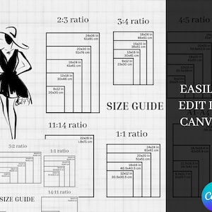 Wall Art Size Guide ,vertical and Horizontal Frame Size Comparison ...