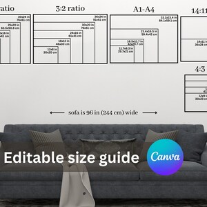 Visual Size Chart for Digital Artwork With Canva Templates Simplified ...