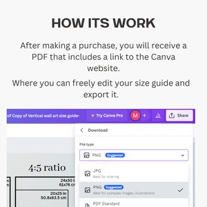 Visual Size Chart for Digital Artwork With Canva Templates | Simplified ...