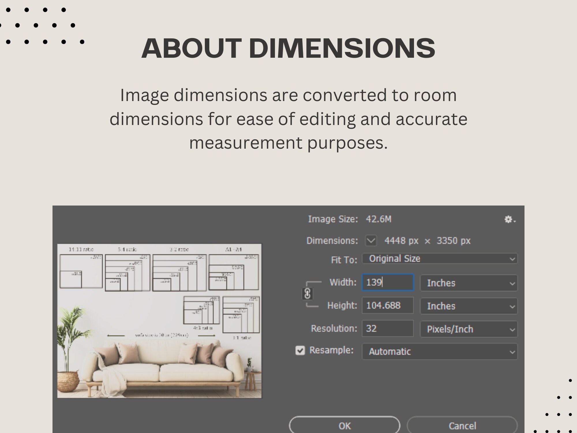 Wall Art Size Guide: Multiple Ratios Canva/photoshop Template - Etsy