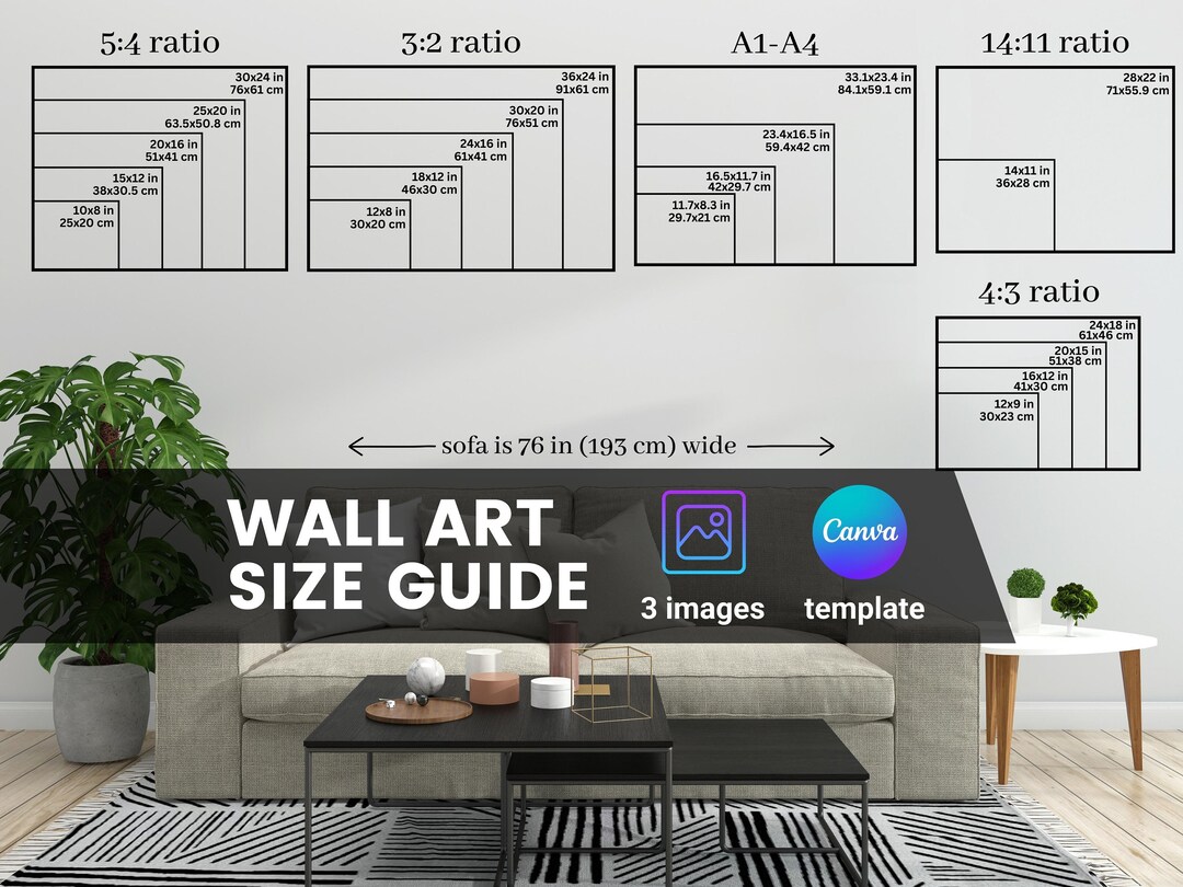 Horizontal Wall Art Size Guide, Size Comparison,poster Frame Size Guide ...