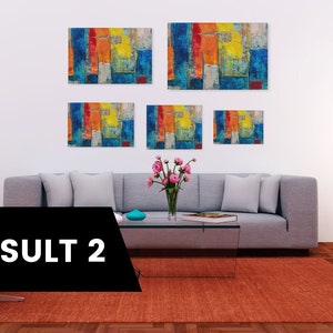 Canvas Comparison Wall Mock Up, Canvas Size Guide and Smart Mockup ...