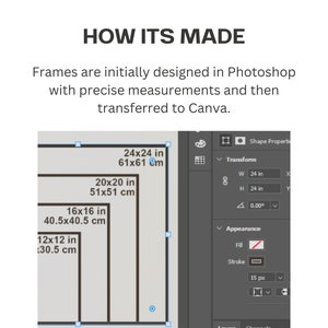 Horizontal Art Size Guide: Printable Frame Ratio Chart (canva Editable ...