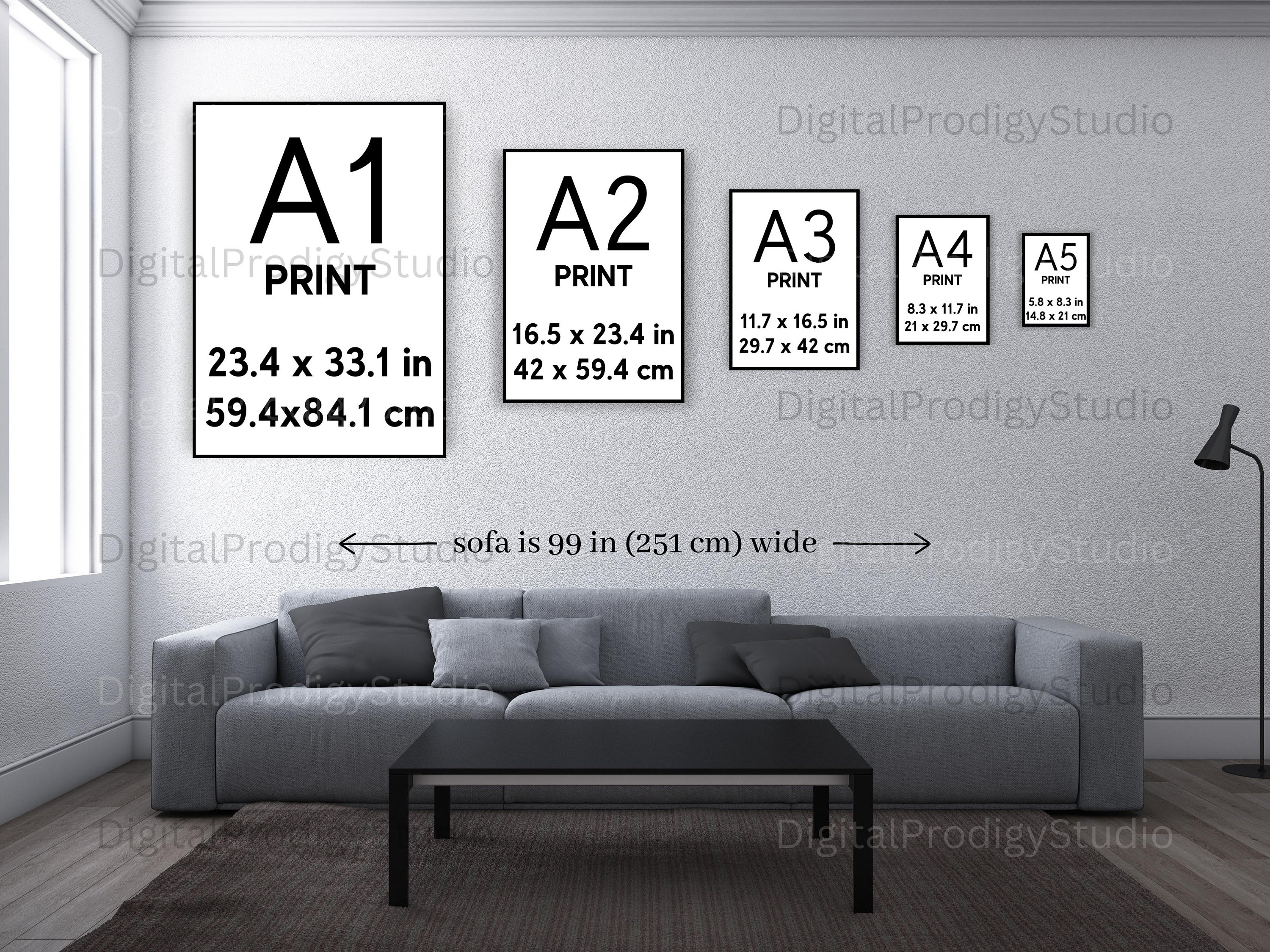 A1 A2 A3 A4 and A5 Paper Sizes A Guide to A1 A2 A3 - Etsy Australia